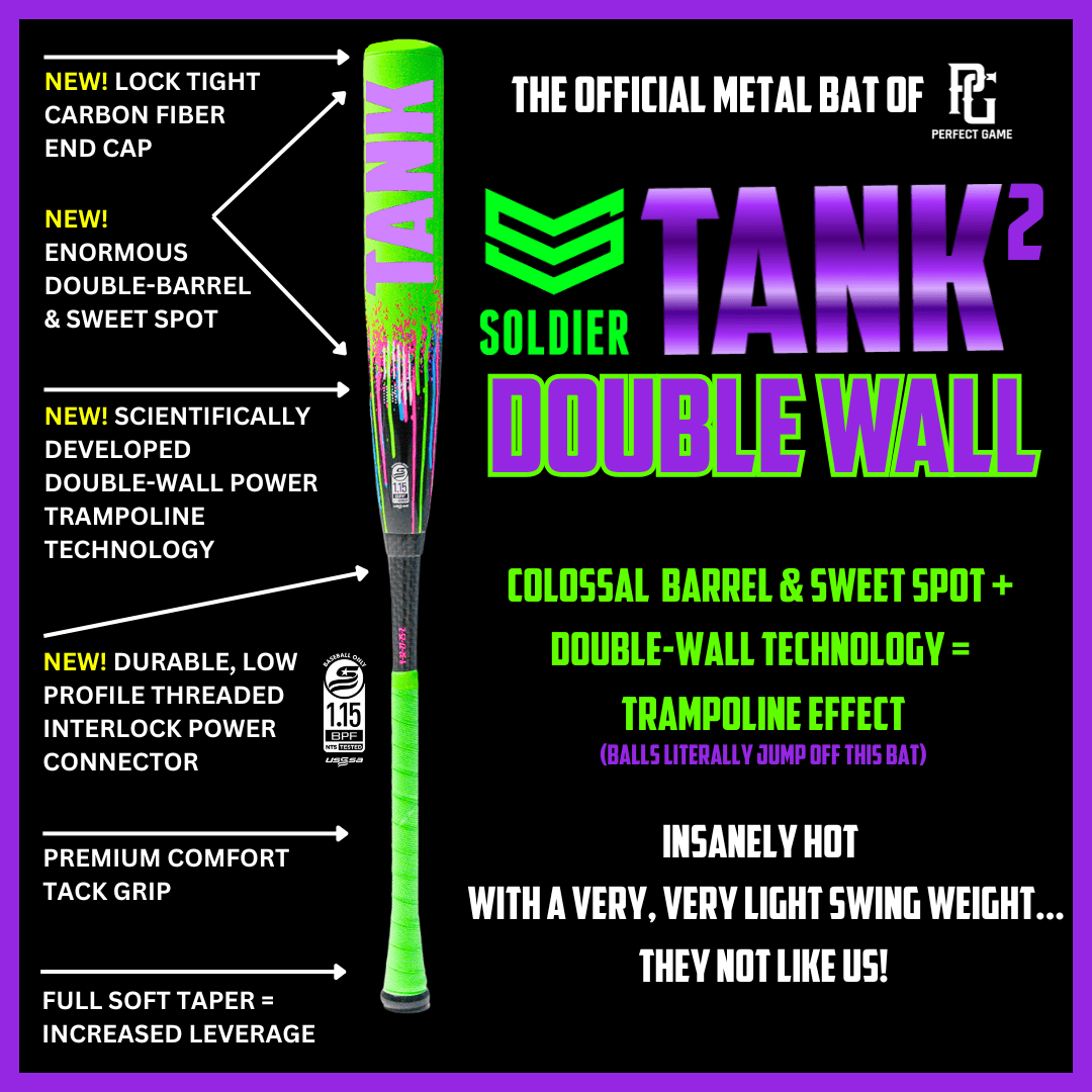 2026 SOLDIER TANK DOUBLE WALL USSSA YOUTH BASEBALL BAT – Unbreakable ...